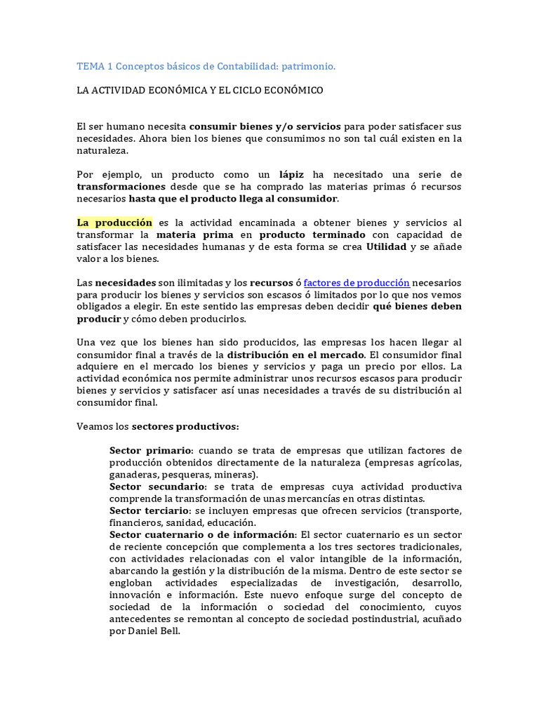 Otro TEMA 1 Conceptos Baì Sicos de Contabilidad | PDF | Contabilidad | Business