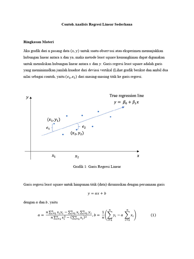 Analisis Regresi Linear Sederhana | PDF