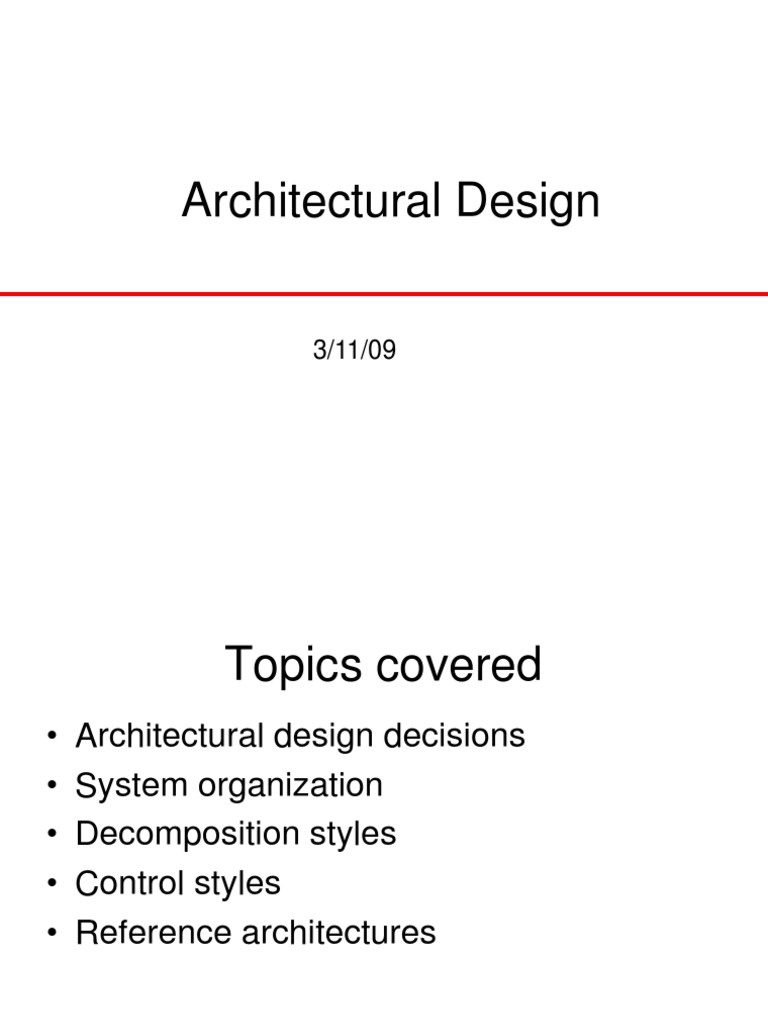Architectural Design | Software Architecture | Component Based Software ...