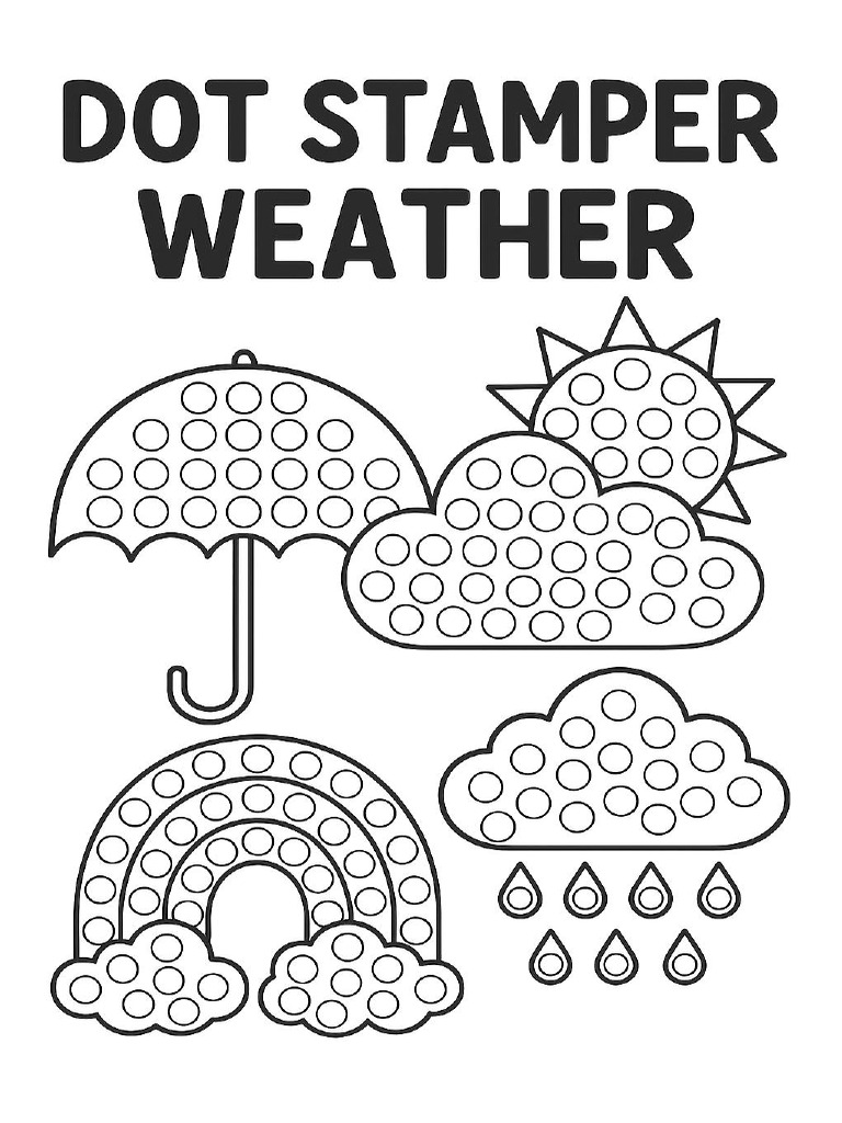 Dot Stamper Weather Printable Pack | PDF