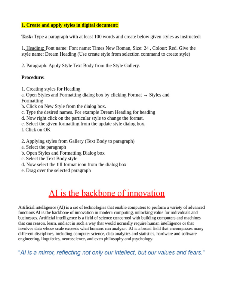 Computer Practical File-1 | PDF | Spreadsheet | Worksheet