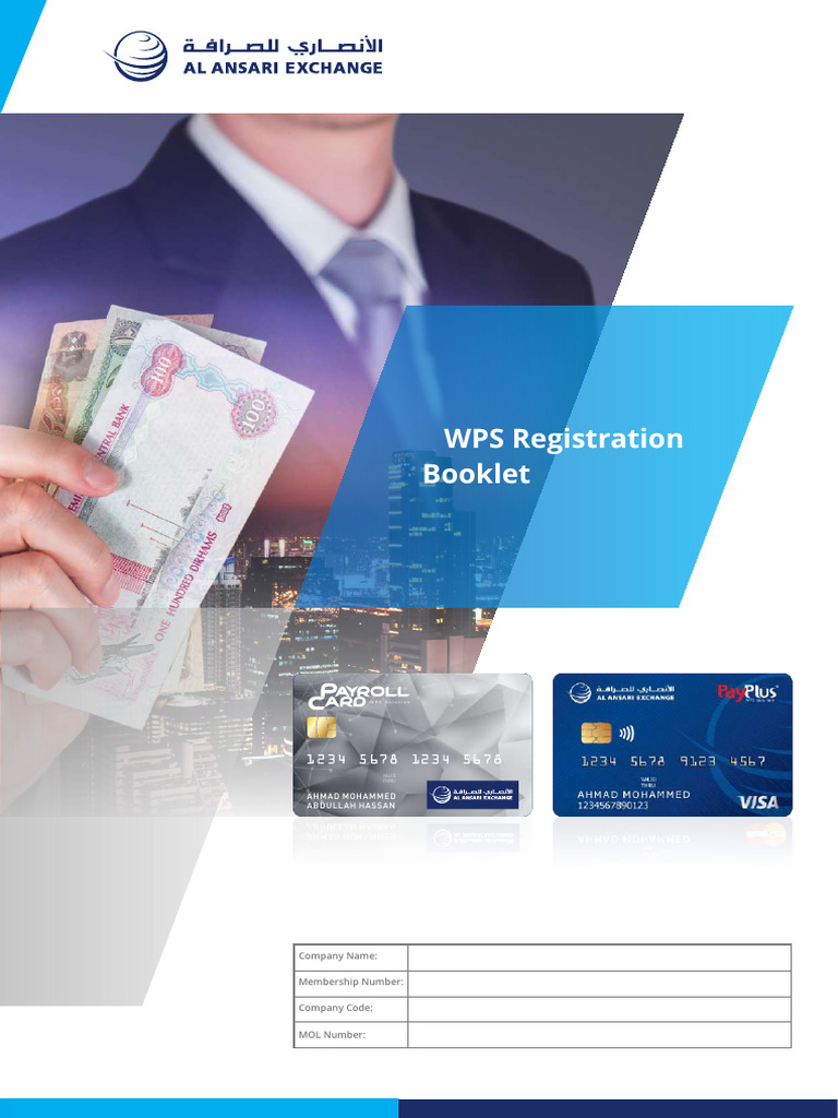 WPS Registration Booklet - Al Ansari Exchange | PDF | Cash | Employment
