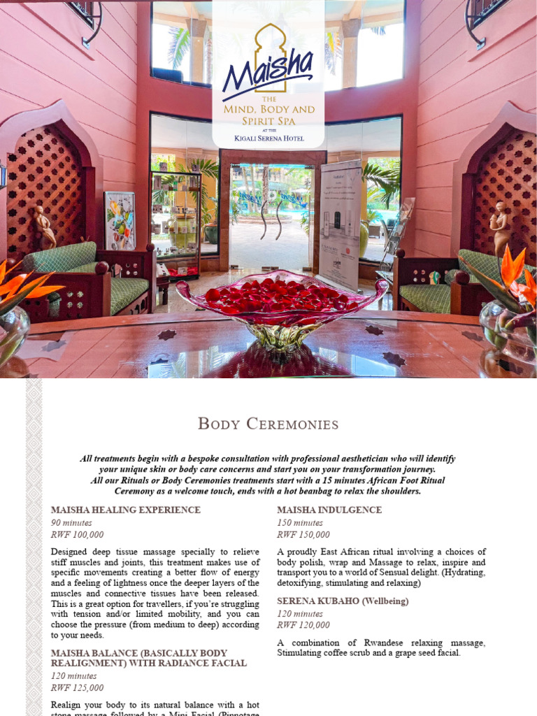 Maisha Spa Wellness Cms Document | PDF | Massage