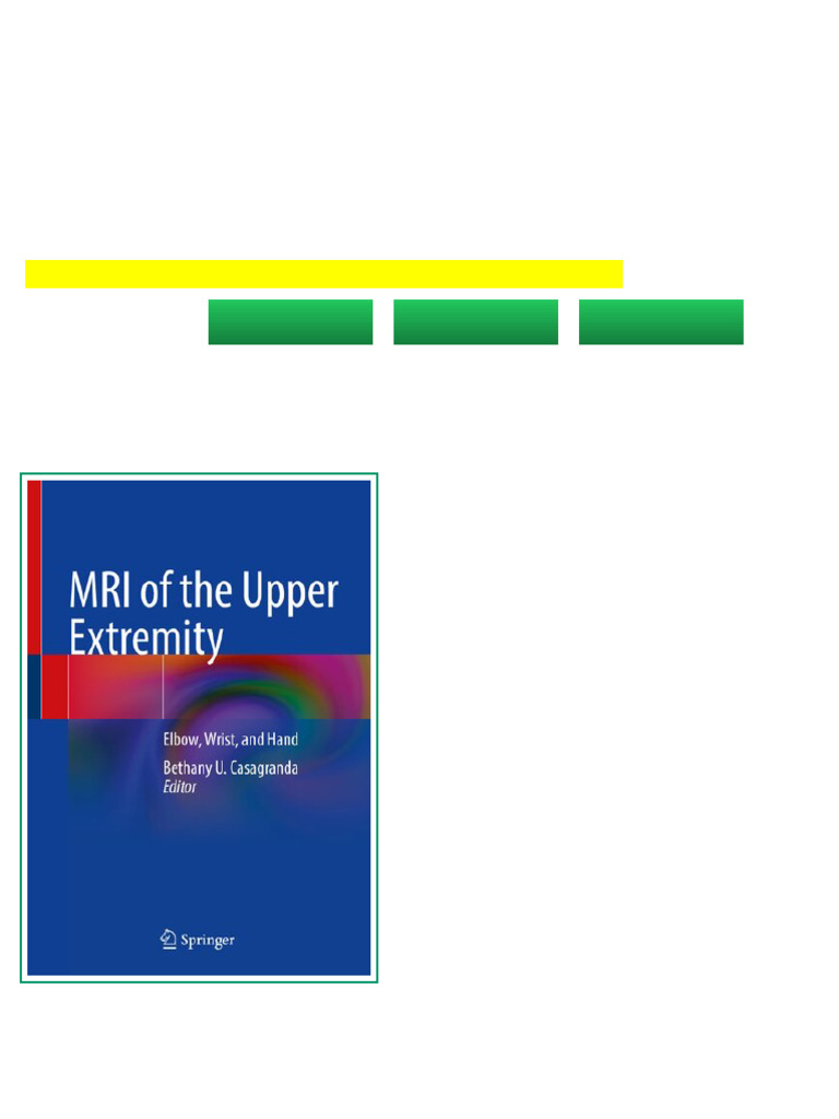 (Ebook) MRI of the Upper Extremity: Elbow, Wrist, and Hand 2022nd ...