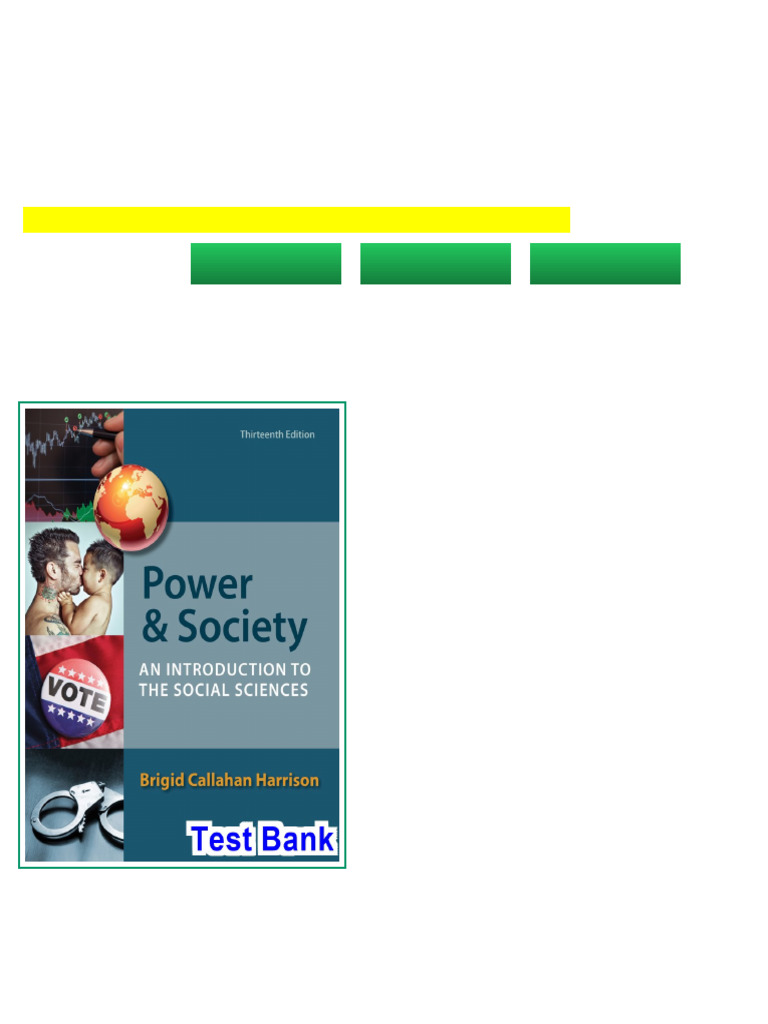 Power and Society An Introduction to the Social Sciences 13th Edition ...