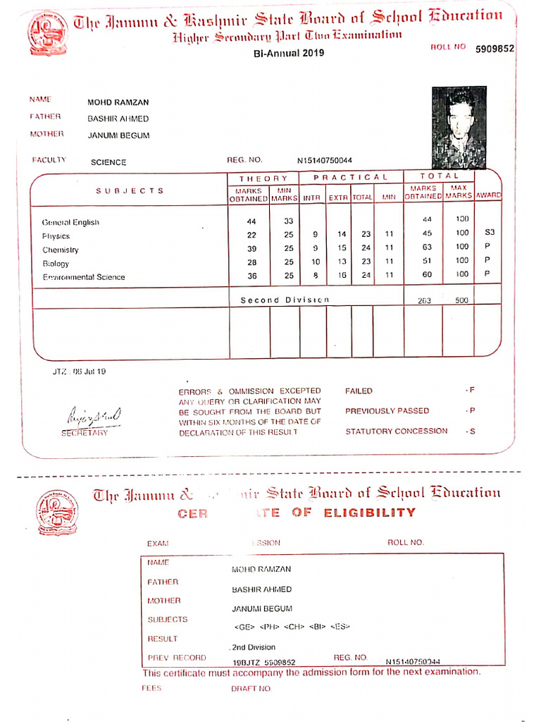 Ramzan 12th Mm Card | PDF