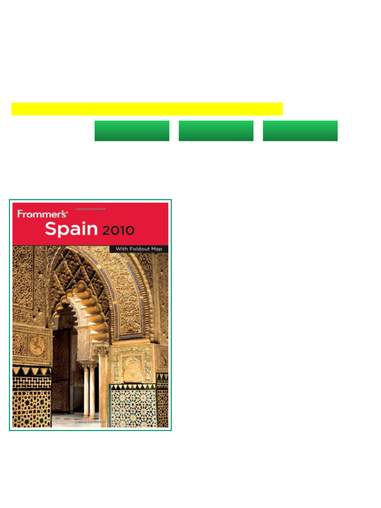 Frommer s Spain 2010 Frommer s Complete Danforth Prince all chapters ...
