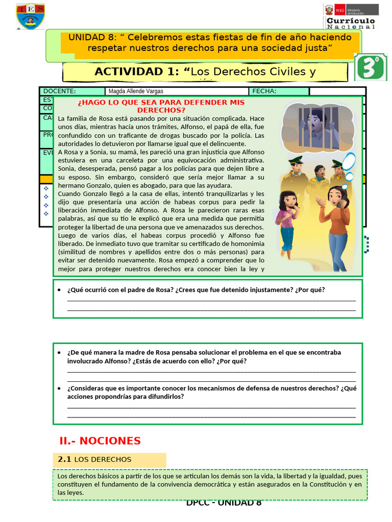 3° DPCC -ACTV.02-UNID.8 | PDF | Democracia | Ideologías políticas