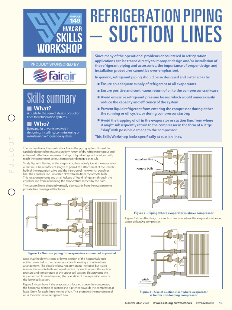 Refrigeration Piping Suction Lines | PDF | Building Automation | Electromechanical Engineering