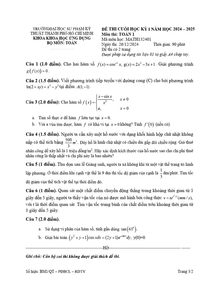Toan1_De2 (1) | PDF