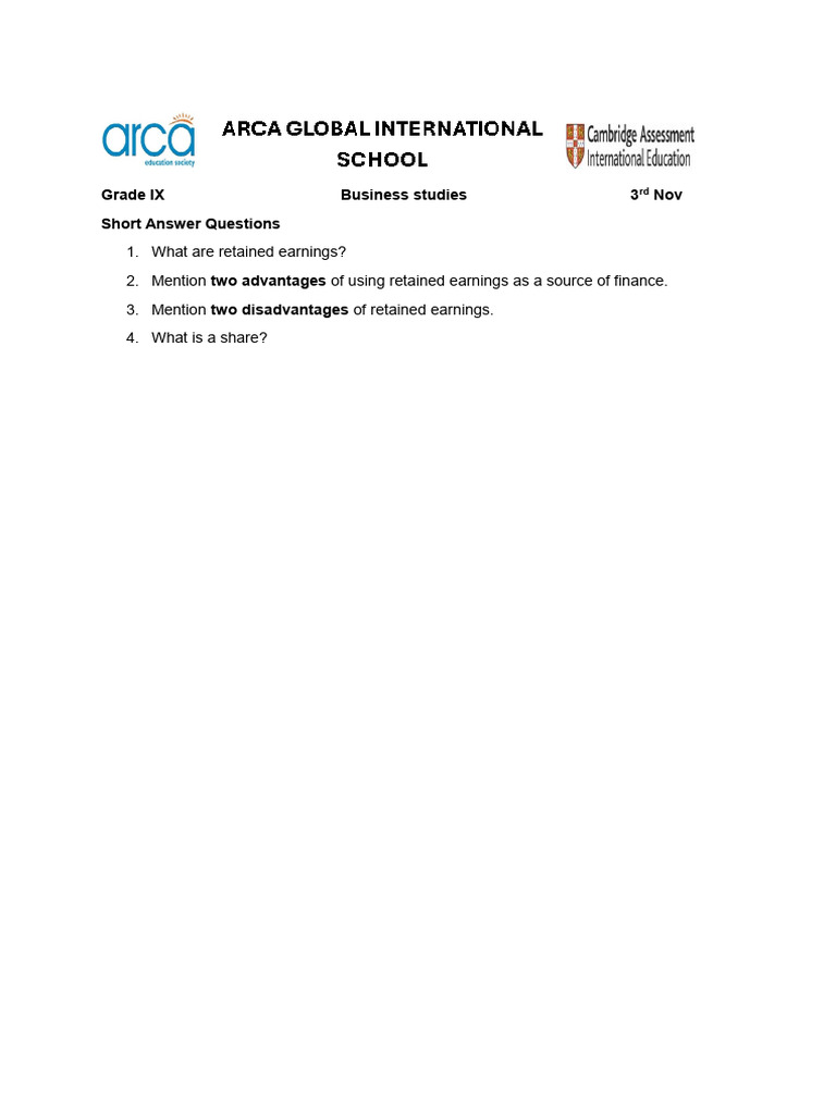 Grade IX BST HW 3rd Nov | PDF