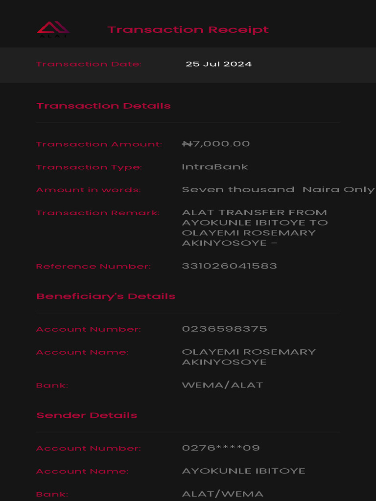 Transaction Receipt | PDF
