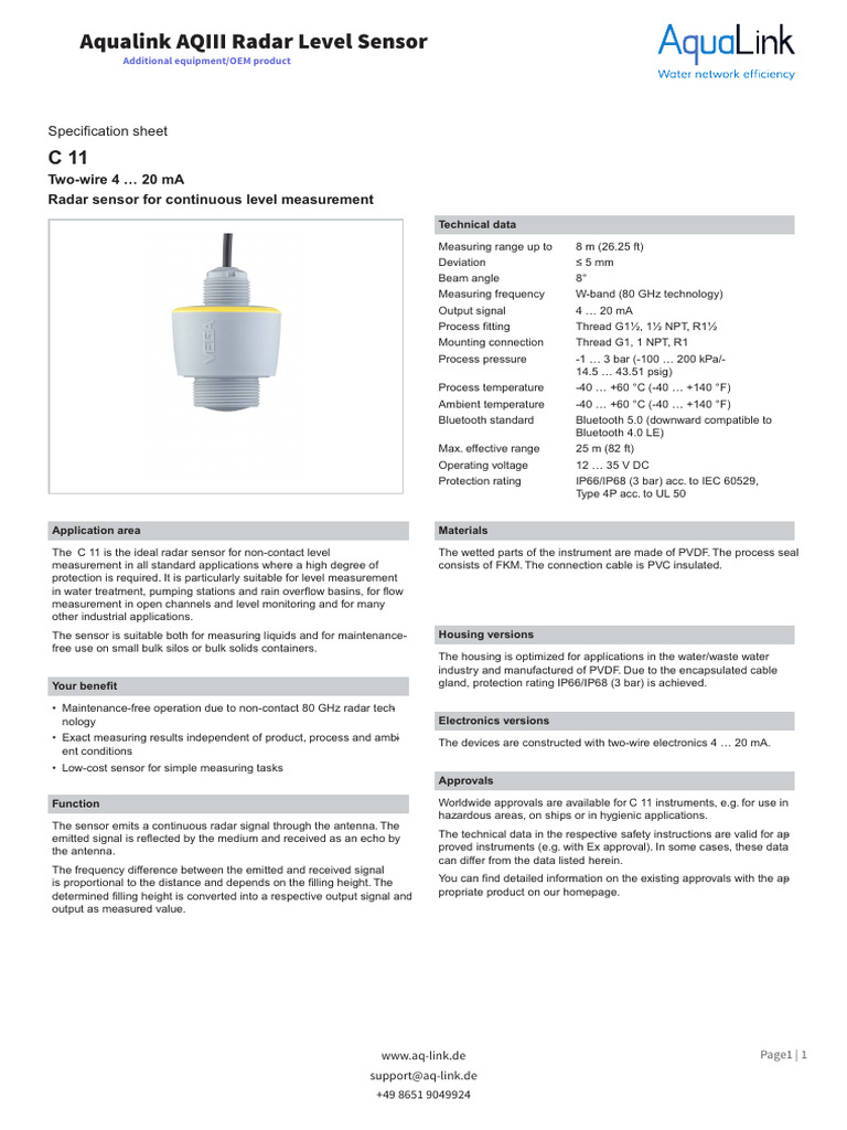 Level Radar Sensor | PDF | Electrical Engineering | Electronics
