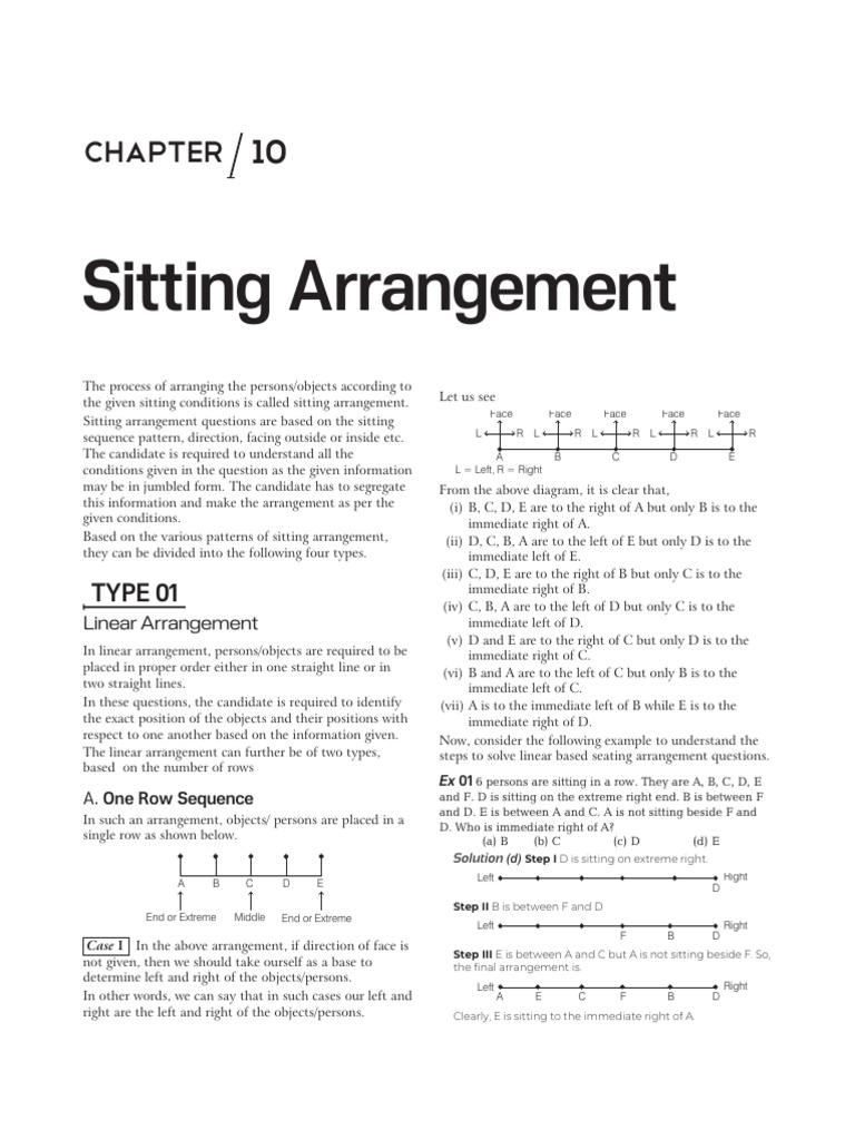 Linear and Two-Row Seating Arrangements | PDF