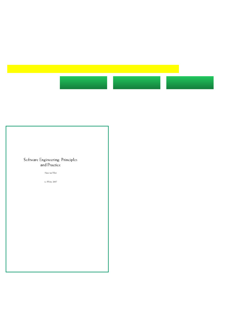 Software Engineering Principles and Practice 3rd Edition Hans Van Vliet ...
