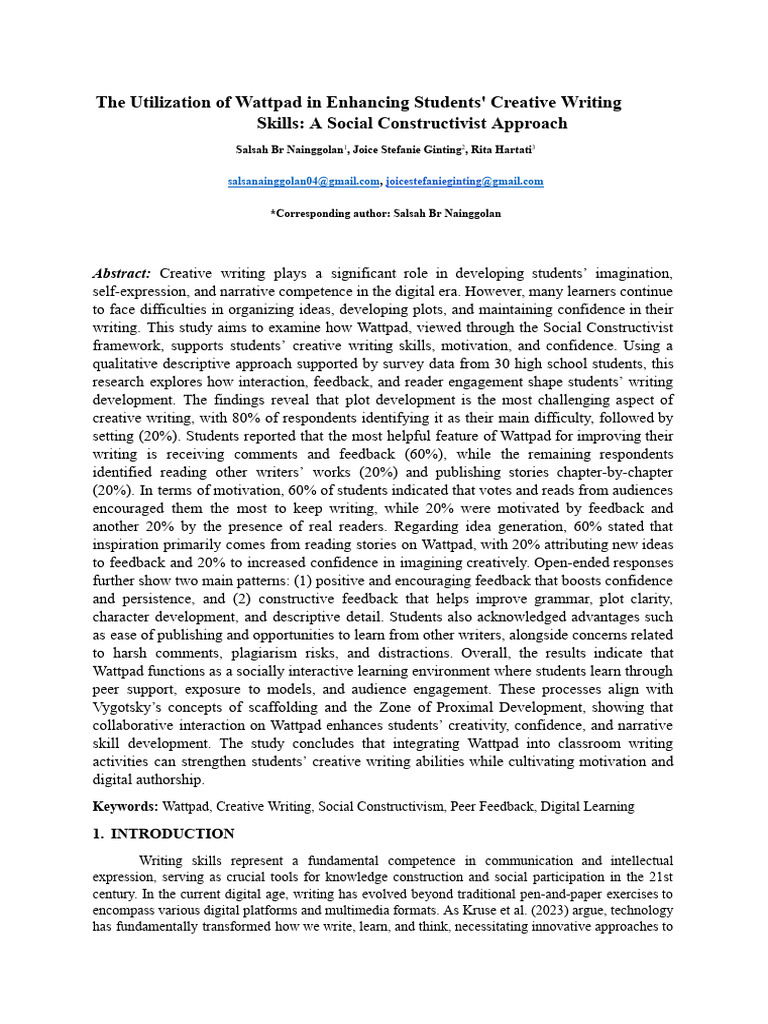 Final Draft Writing | PDF | Constructivism (Philosophy Of Education ...