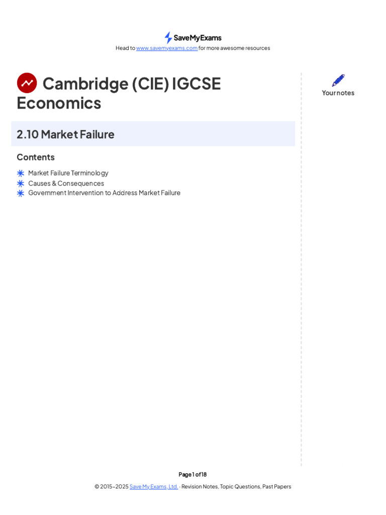 Understanding Market Failure in Economics | PDF | Taxes | Externality