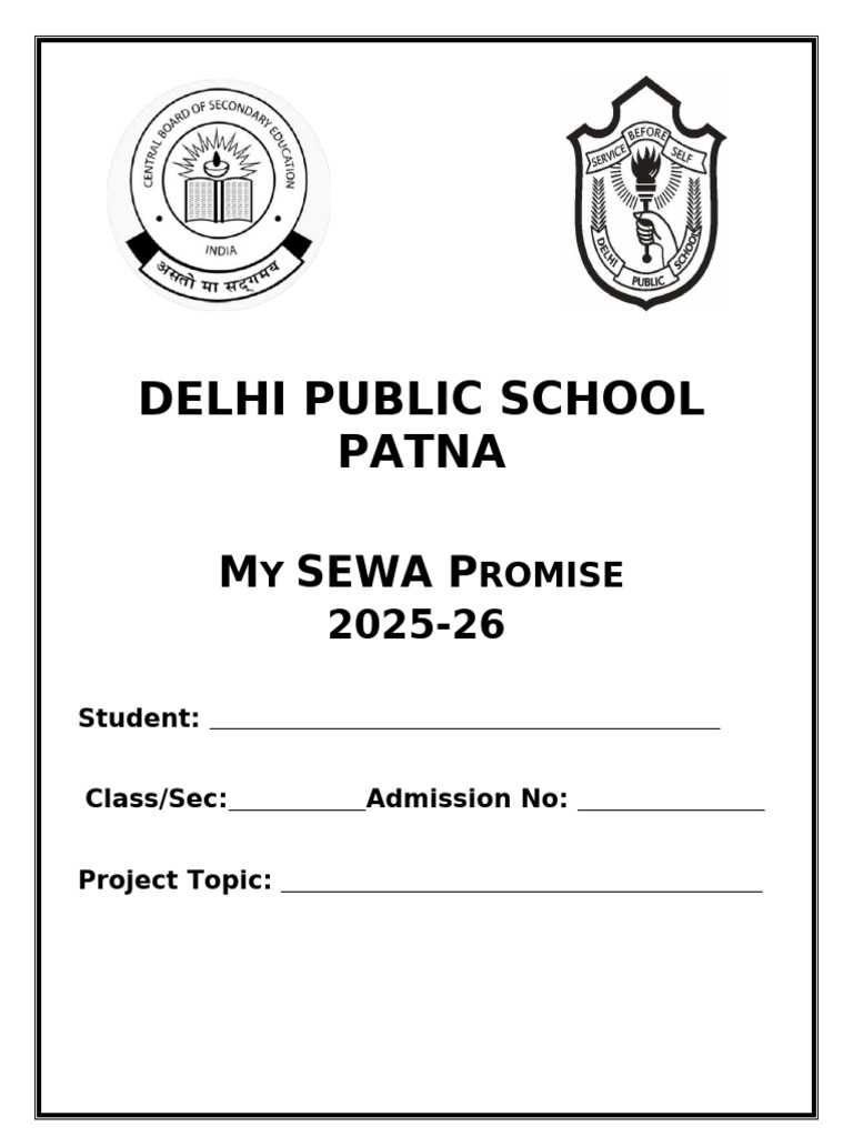 My SEWA Promise Project Guide 2025-26 | PDF