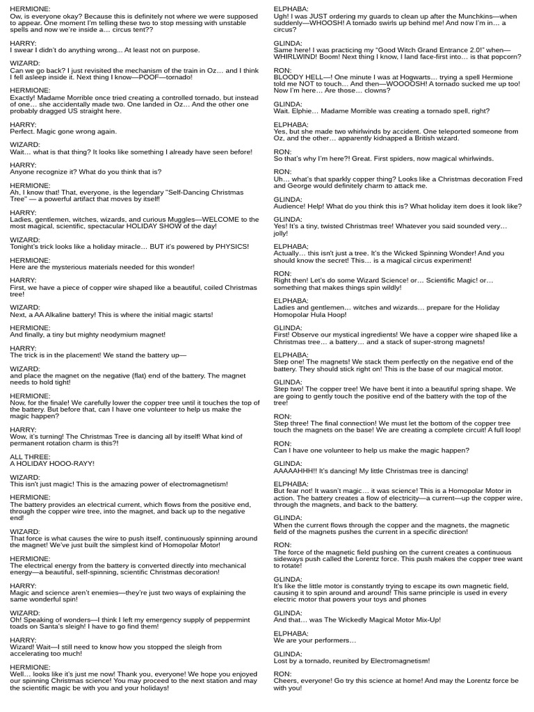 Script | PDF | Wizard Of Oz (Character) | Magician (Fantasy)