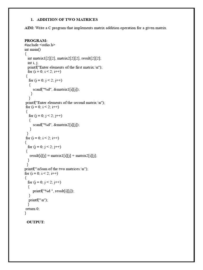 Arrays Sample | PDF | Matrix (Mathematics) | Linear Algebra