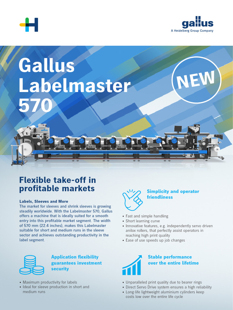 Flyer Gallus-Labelmaster570 2022 en | PDF | Lamination | Industrial ...
