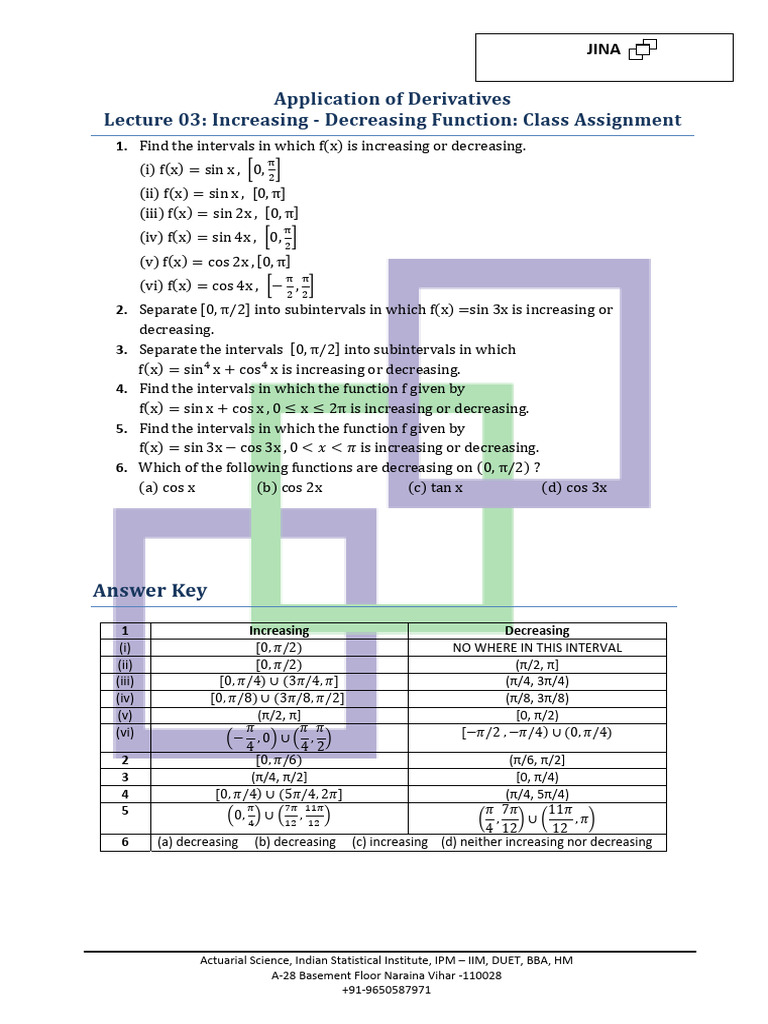 Increasing and Decreasing Functions Analysis | PDF | Chess Theory | Chess
