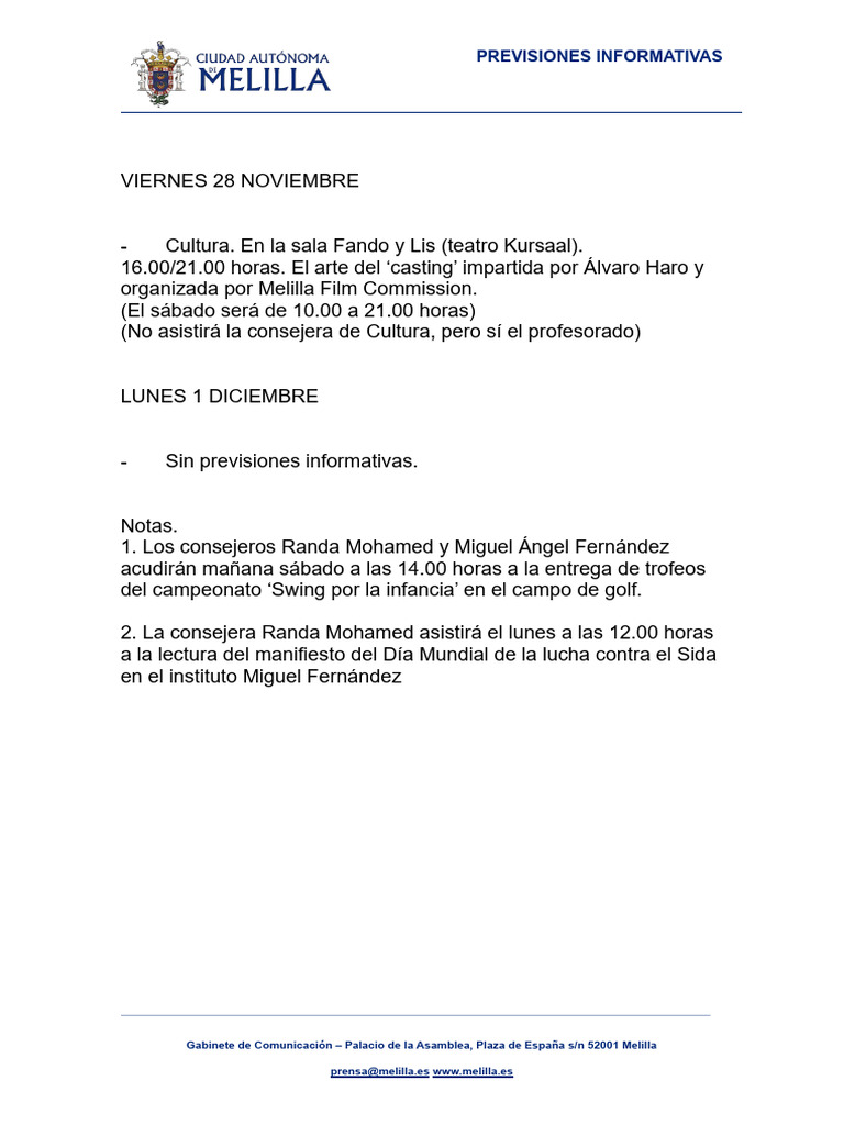 Previsiones Informativas-15 | PDF
