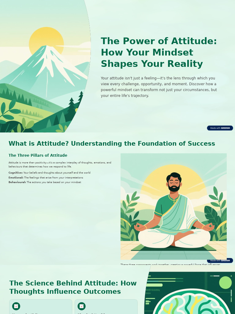 Transform Your Life with Attitude | PDF | Attitude (Psychology) | Mindset