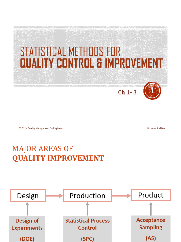 L 5a - Statistical Methods For Quality Control | PDF | Sampling ...