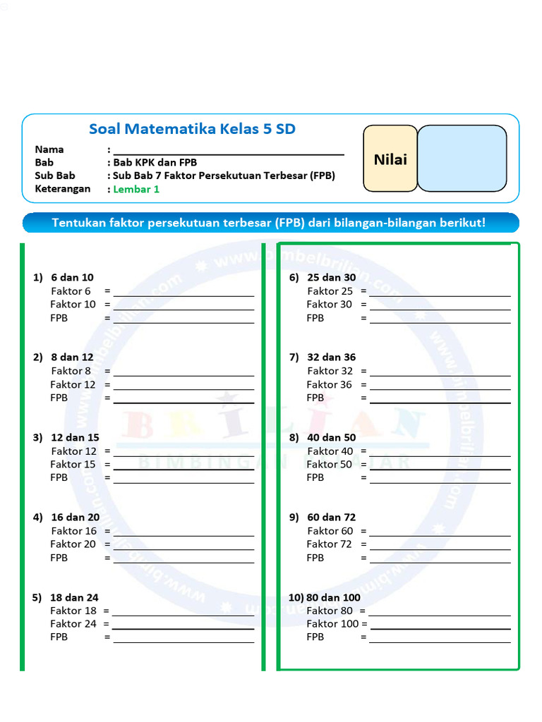 Soal FPB dari 2 | PDF