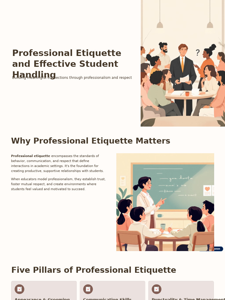 Professional Etiquette and Effective Student Handling | PDF ...