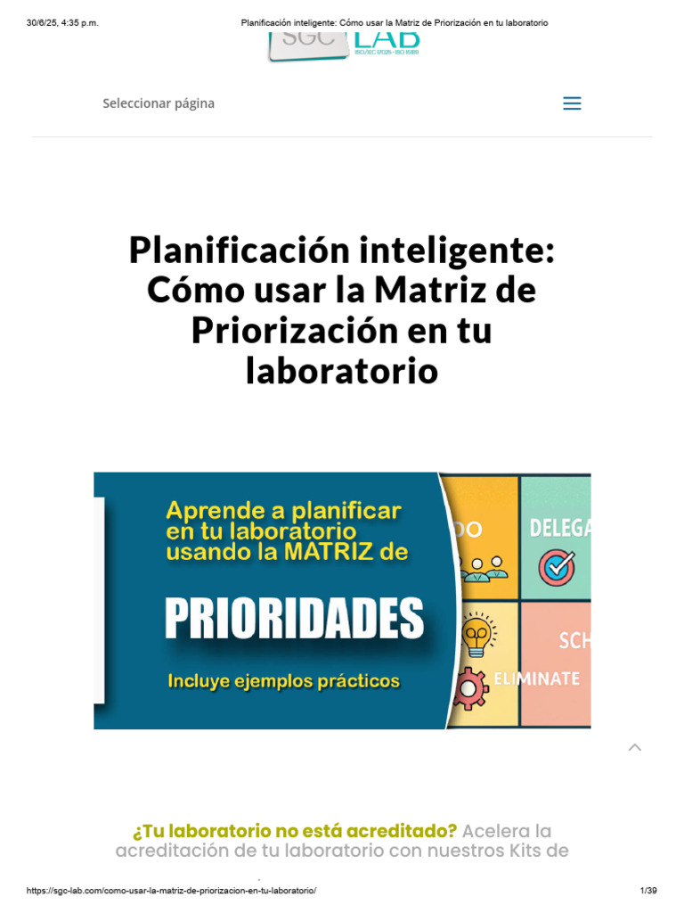 Planificación Inteligente - Cómo Usar La Matriz de Priorización en Tu ...