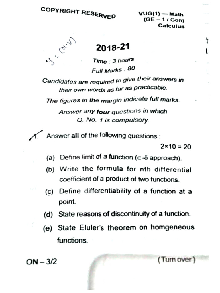 Sem 1 Generic Question Paper | PDF