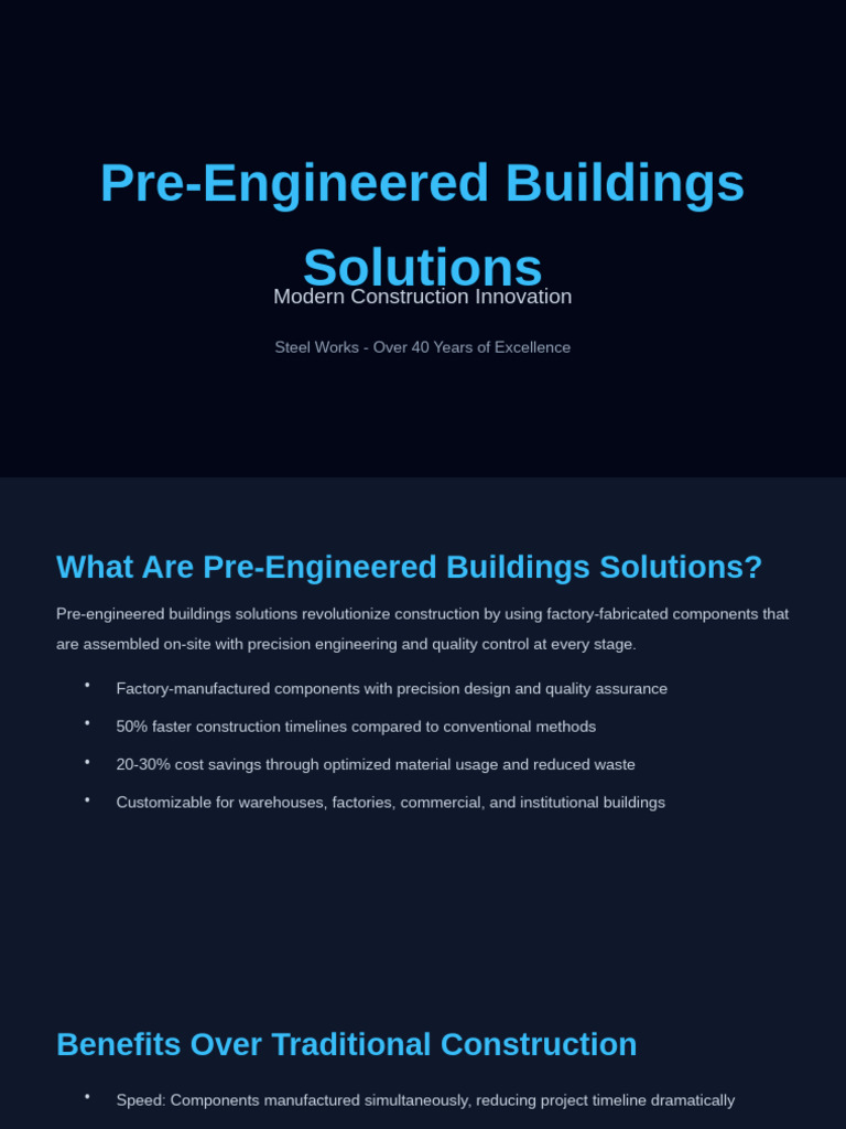 Pre-Engineered Buildings Solutions | PDF | Efficient Energy Use ...