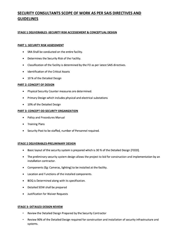 Consultant Scope | PDF