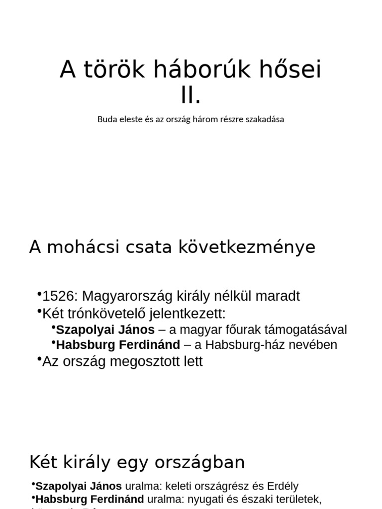 A Török Háborúk Hősei II | PDF