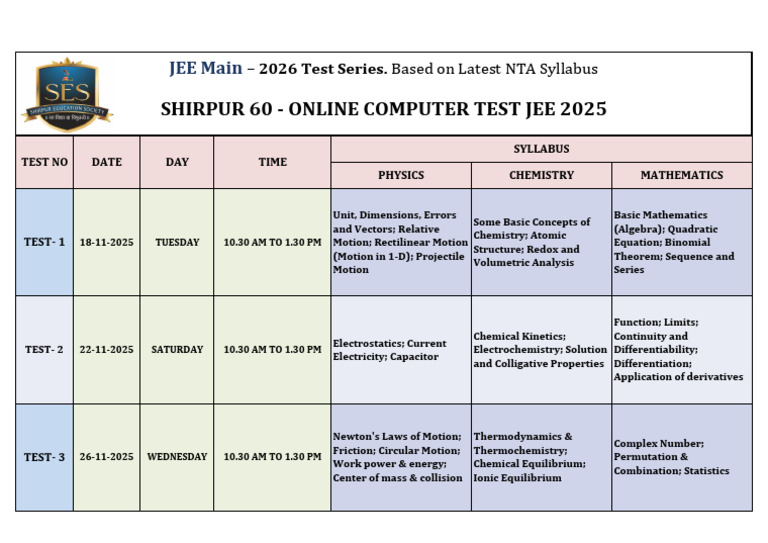 12TH Jee Online Computer Exam 2025 | PDF | Chemistry | Physics