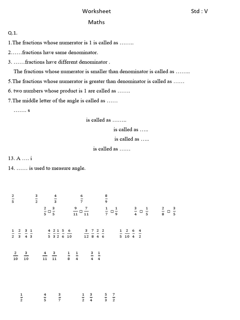 Worksheet 5th Maths | PDF | Chess | Chess Theory