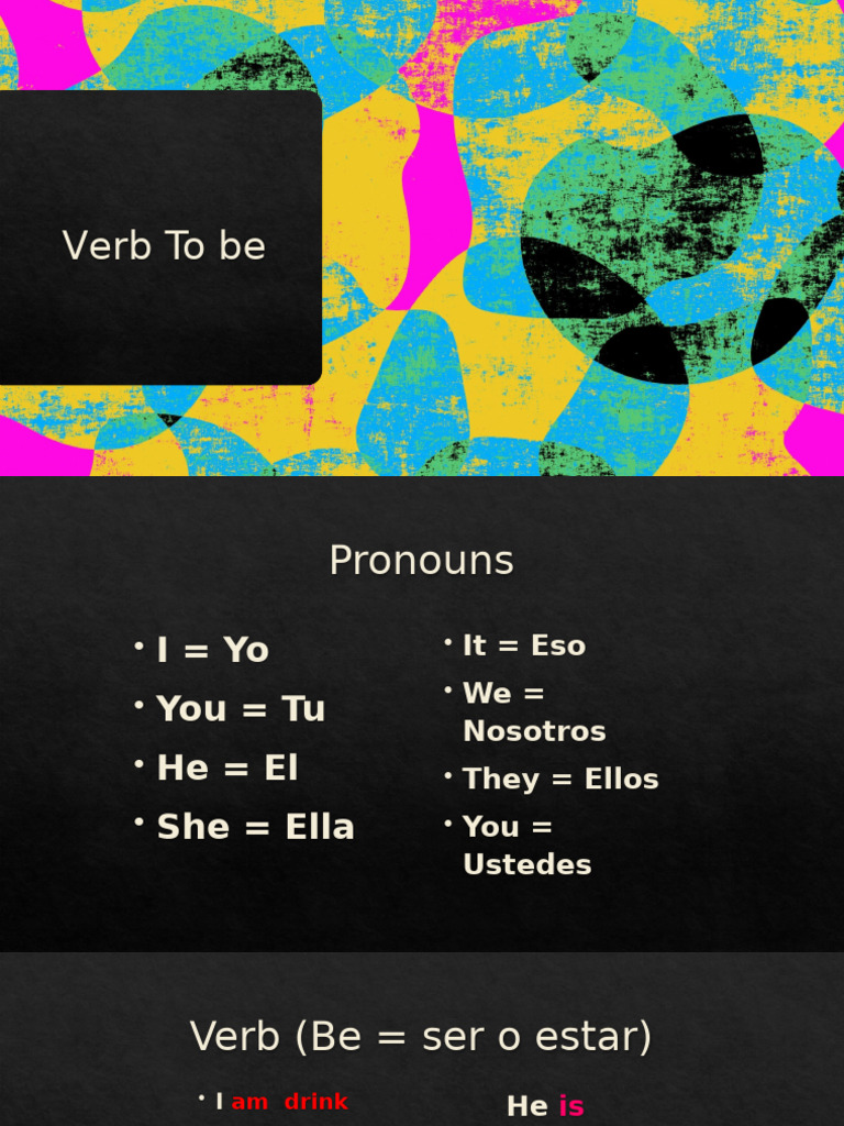 Spanish Verb "To Be" Guide | PDF