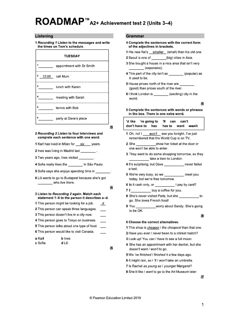 Mock 3 (Units 3&4) | PDF