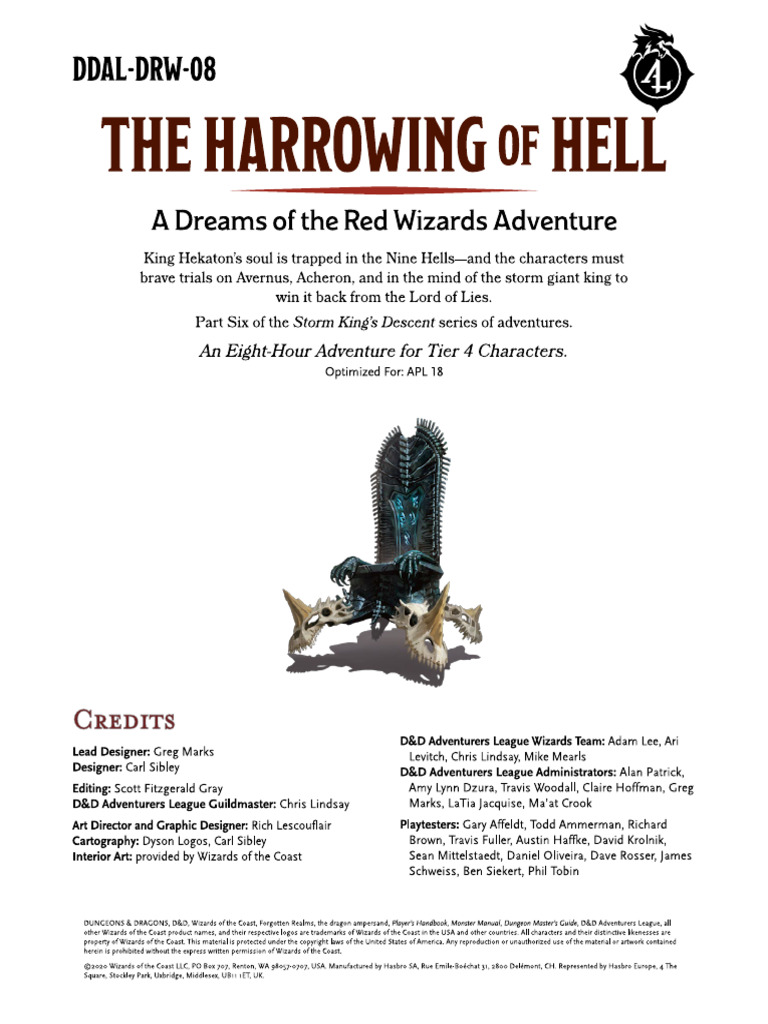DDAL-DRW08 The Harrowing of Hell - PF | PDF