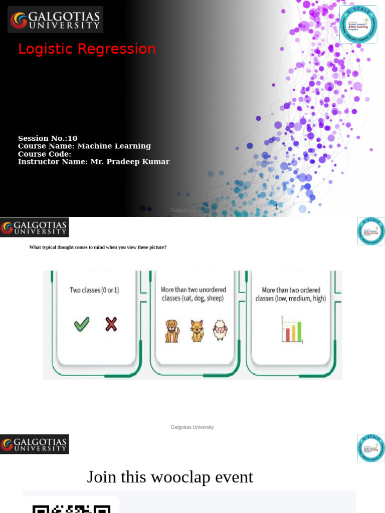 L10 Logistic Regression | PDF | Logistic Regression | Statistical Classification