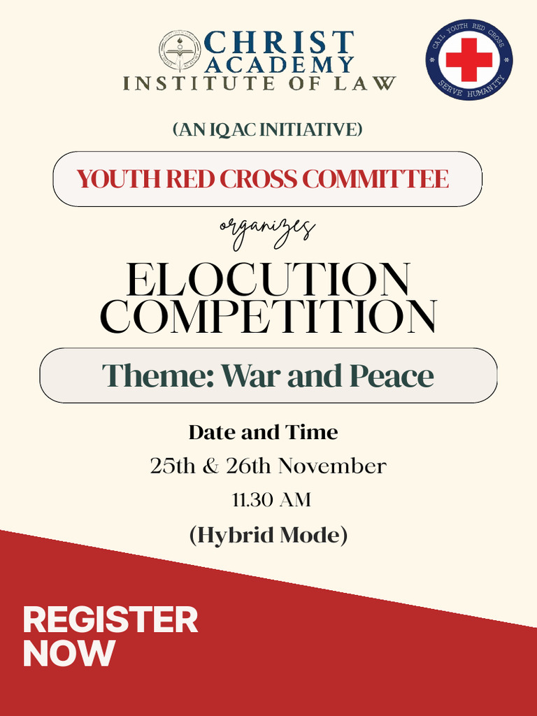 Inter-College Elocution Competition, YRCC | PDF