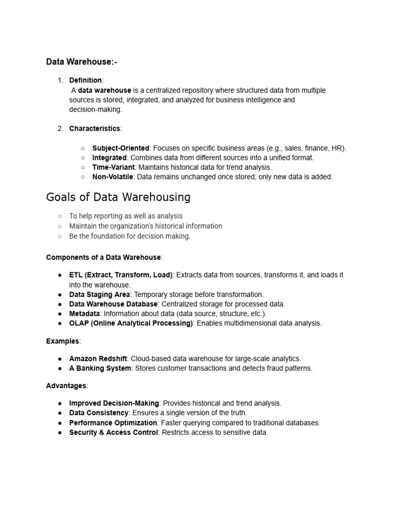 Data Warehouse | PDF | Data Warehouse | Data