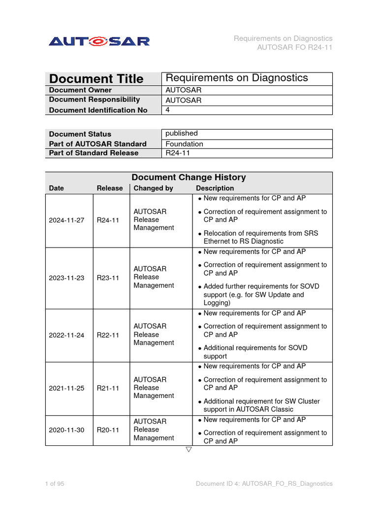 Autosar Fo Rs Diagnostics | PDF | Computer Engineering | Computing
