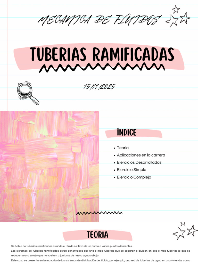 Tuberías Ramificadas en Mecánica de Fluidos | PDF | Tubería (transporte ...