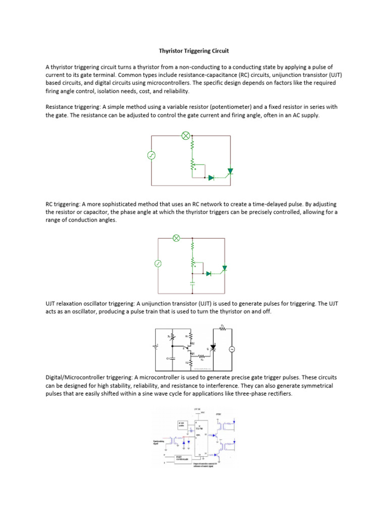 Thyristor Triggering Circuit Designs | PDF | Electrical Network | Resistor