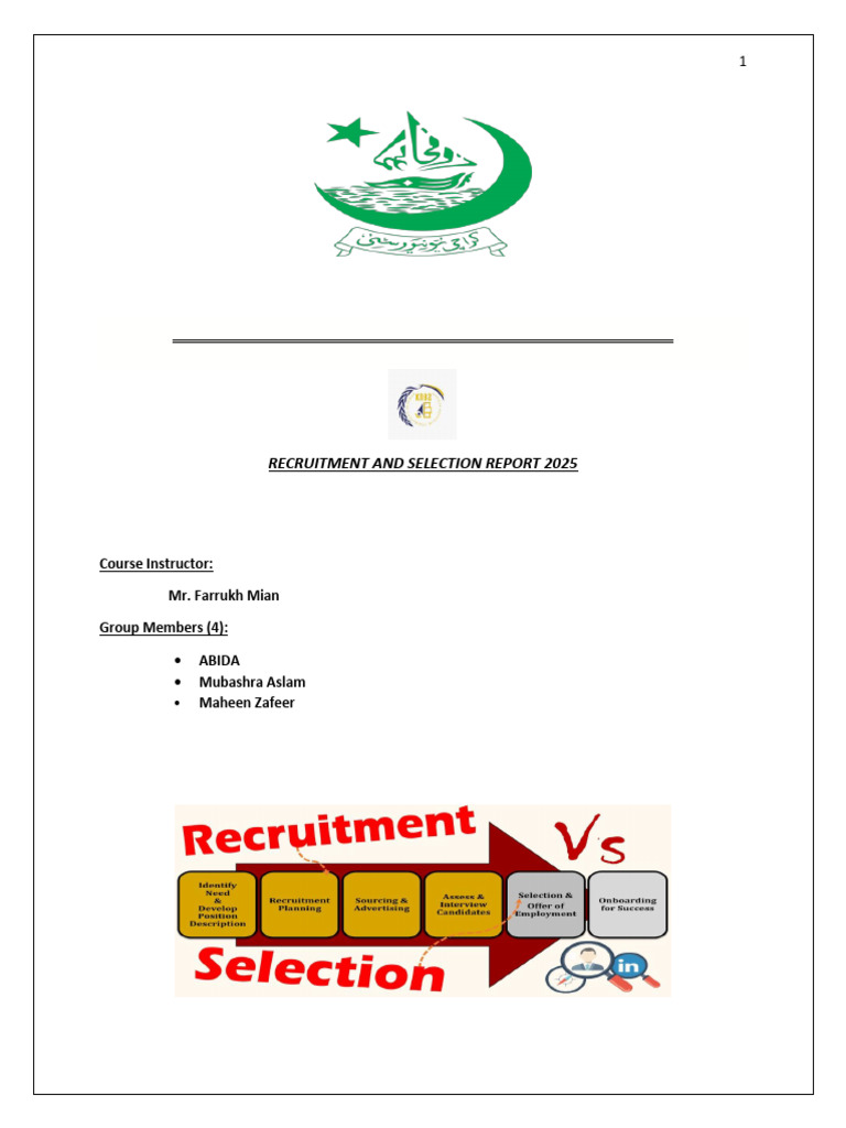 Recuitement and Selection Report | PDF | Recruitment | Employee Retention