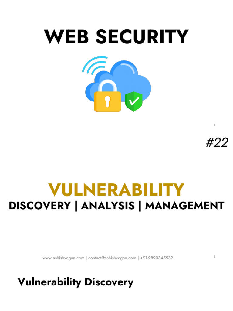 22 Vulnerability Analysis Discovery Management | PDF | Security ...