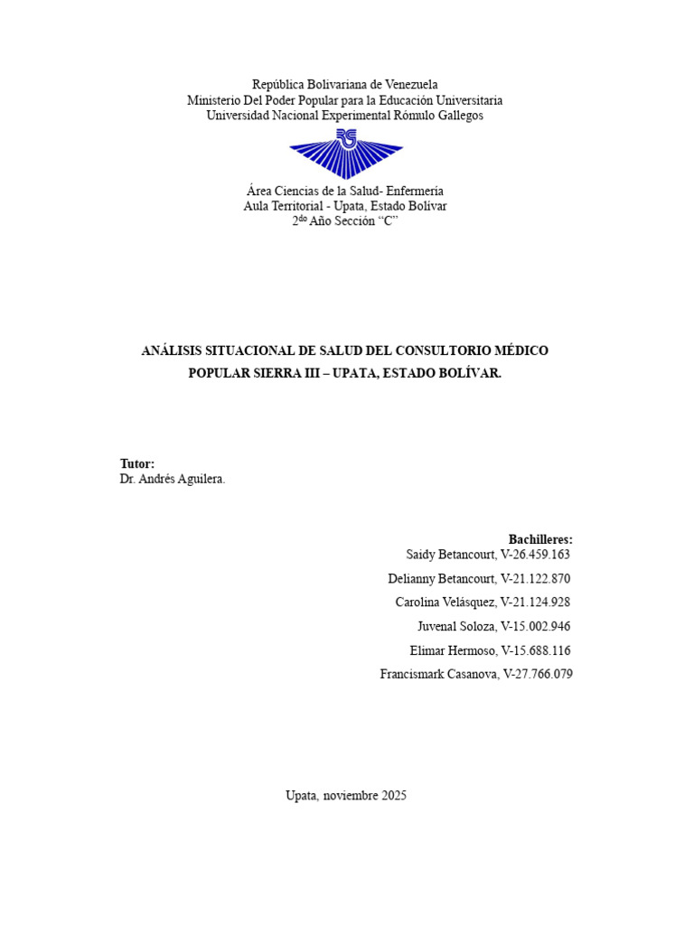 Análisis de Salud Consultorio Sierra III | PDF | Cuidado de la salud ...
